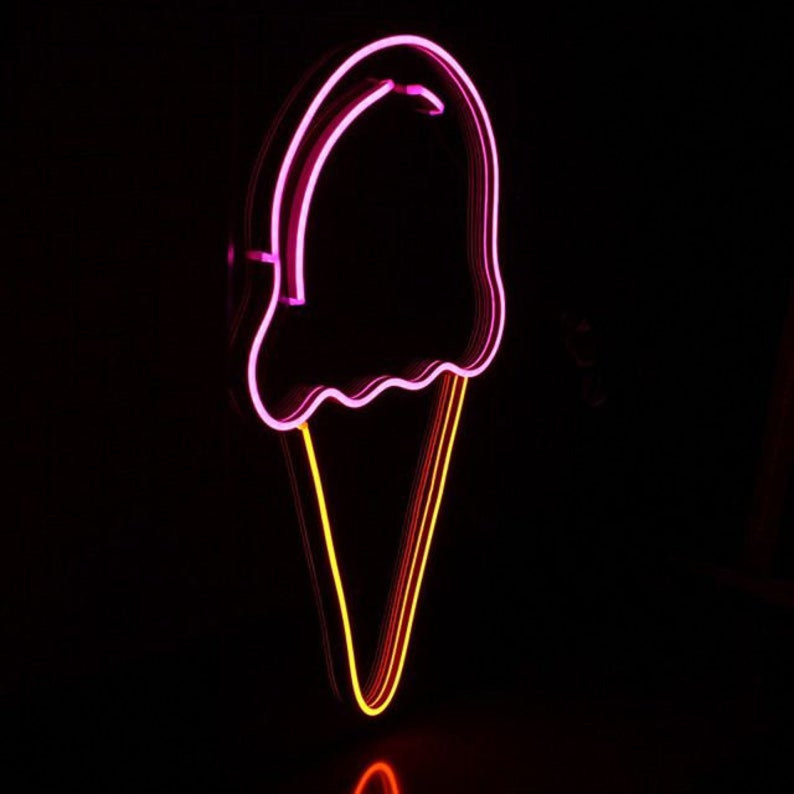 Ice cream neon sign Ice cream neon light sign ice Led neon | Etsy