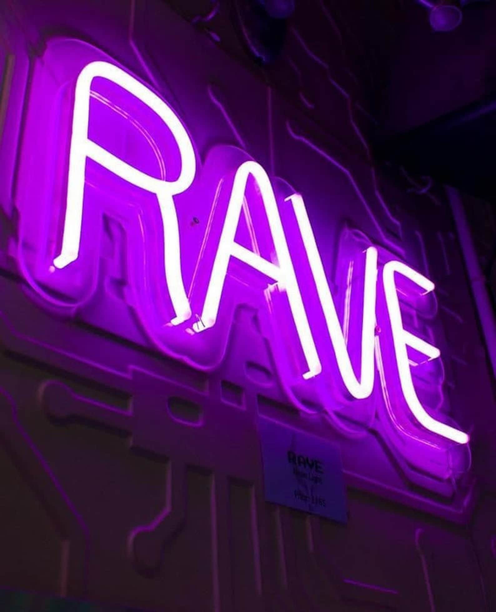 Rave Neon Sign Rave Neon Light Sign Party Neon Sign Neon | Etsy