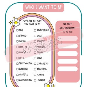 Self Esteem Worksheet Bundle - Etsy