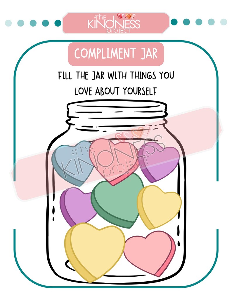 Compliment Jar Worksheet - Etsy