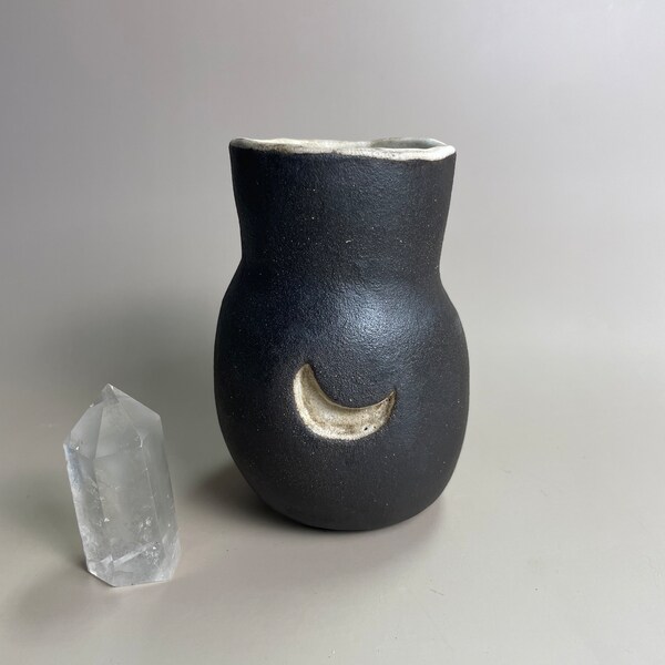 Ceramic Crescent Moon Vase - Etsy