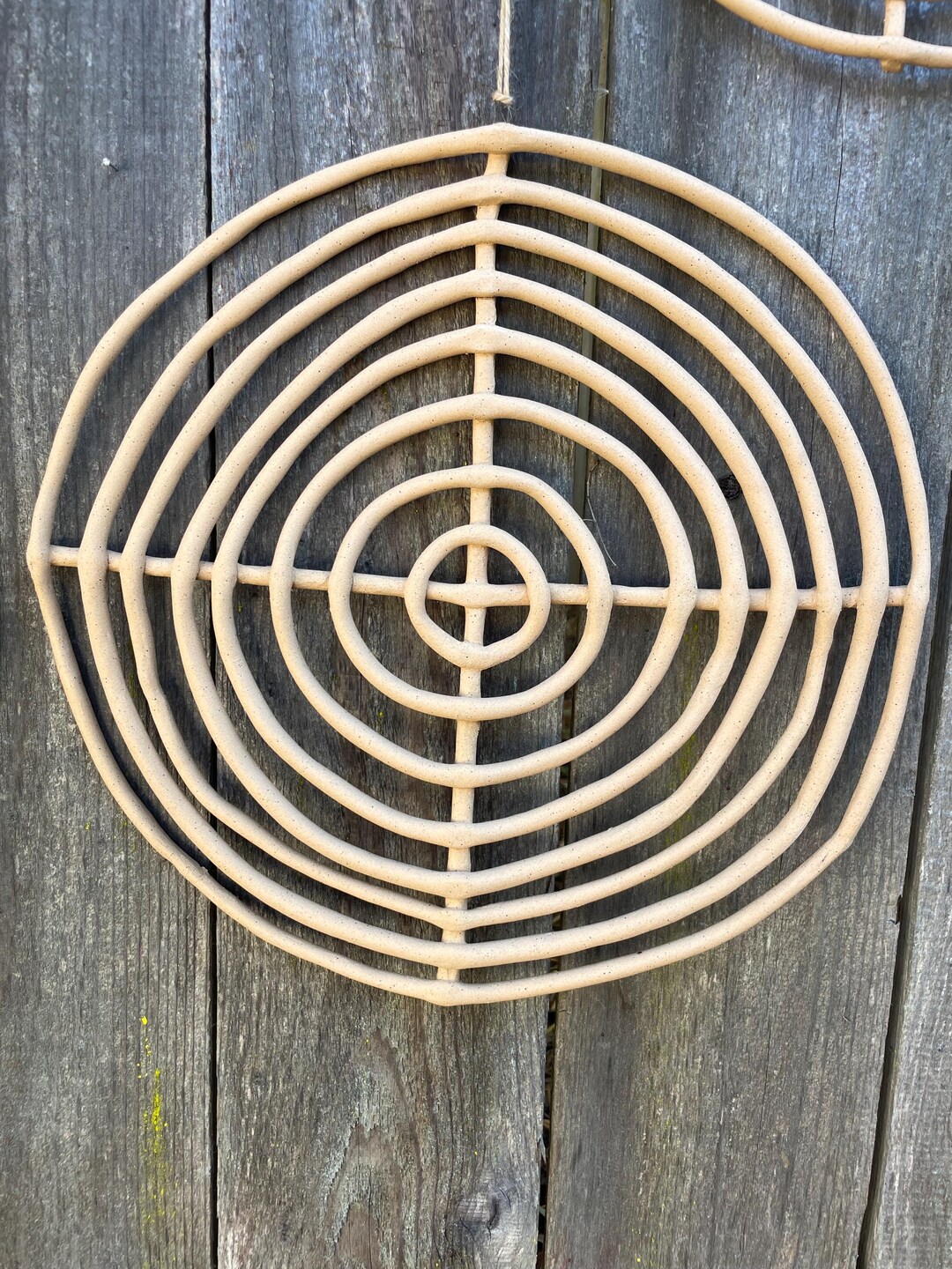 Large Concentric Circle Handmade Clay Wall Hanging - Etsy
