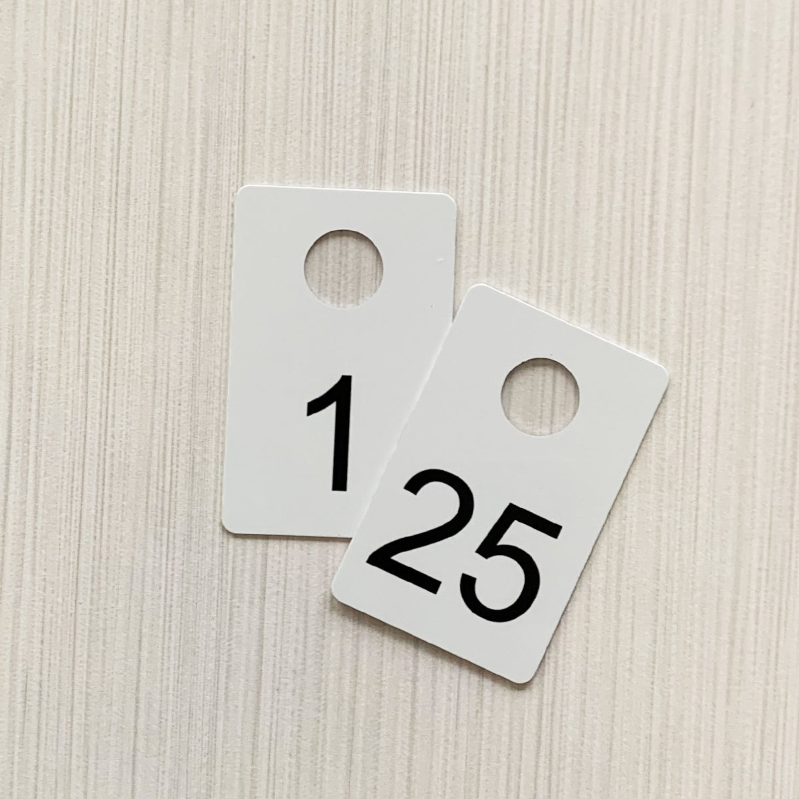Consecutively Numbered White Metal Coat Check Tags - Etsy