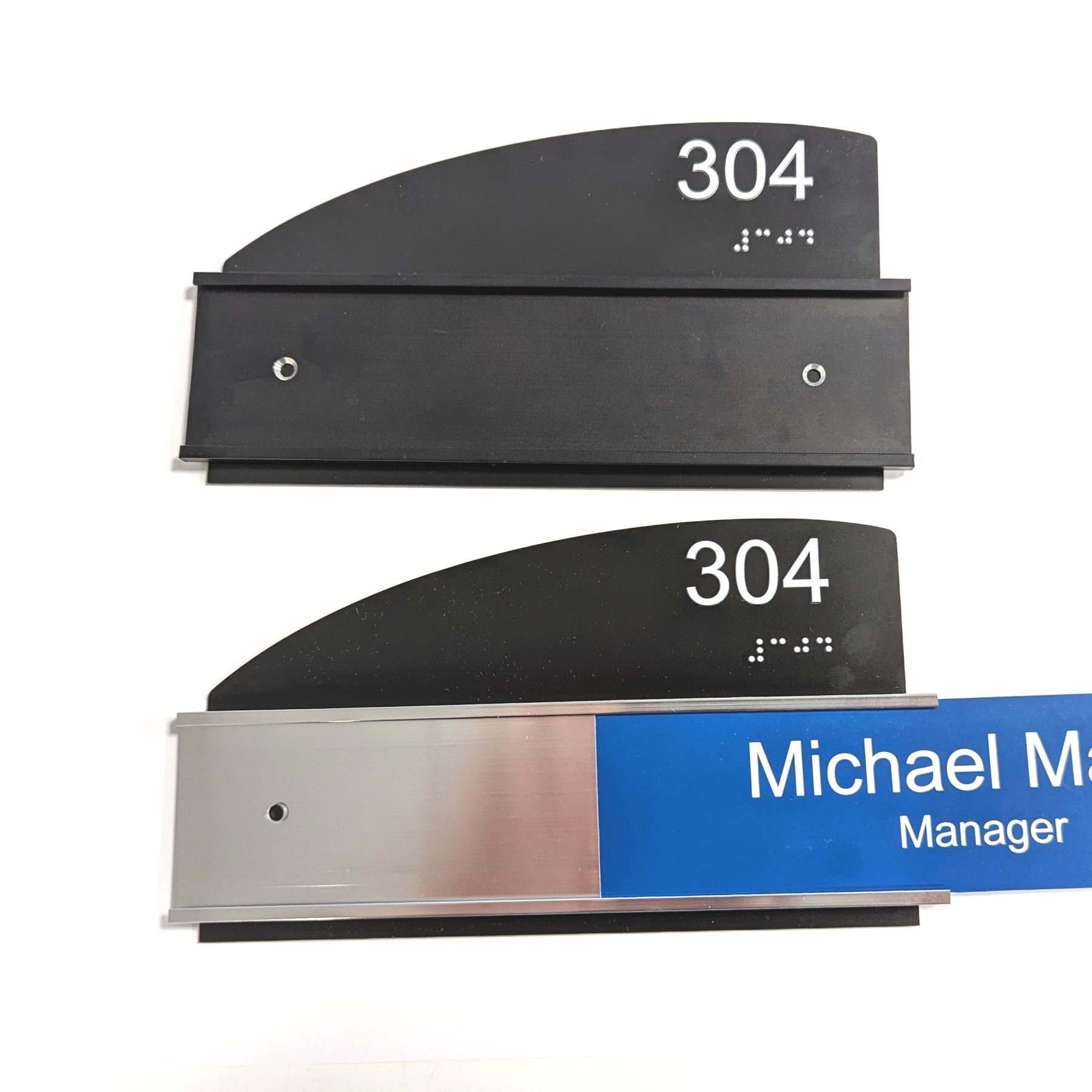 ADA Room Number Signs With 8" X 2" Nameplate Holder - CURVE - Etsy