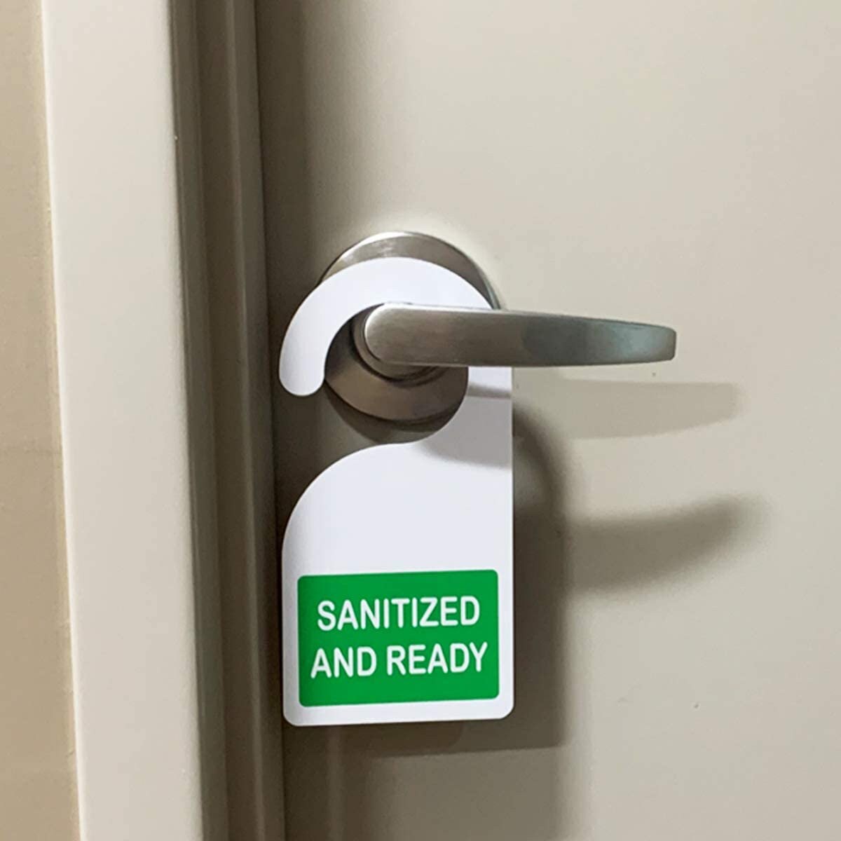 Sanitized/do Not Use Hanging Door Sign - Etsy