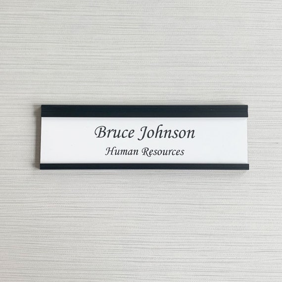 Custom Nameplate with Modern Aluminum Nameplate Holder for | Etsy