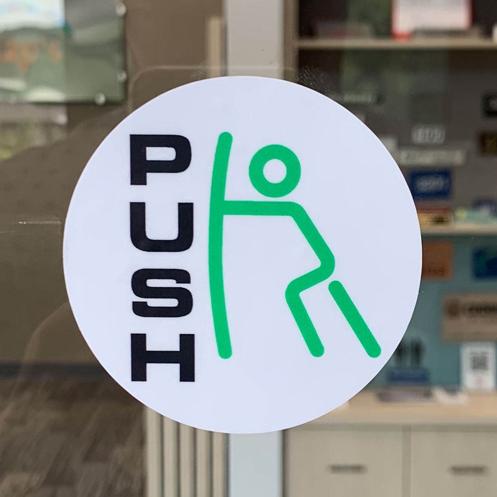 Push Pull UV Laminated Vinyl Decal Sticker Sign - Etsy