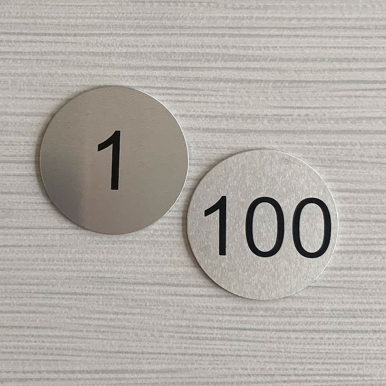 Numbered Tags, Aluma-tough, 1-1/2 Inch - Etsy