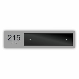 ADA Room Number Signs With 8" X 2" Nameplate Holder - SLEEK - Etsy