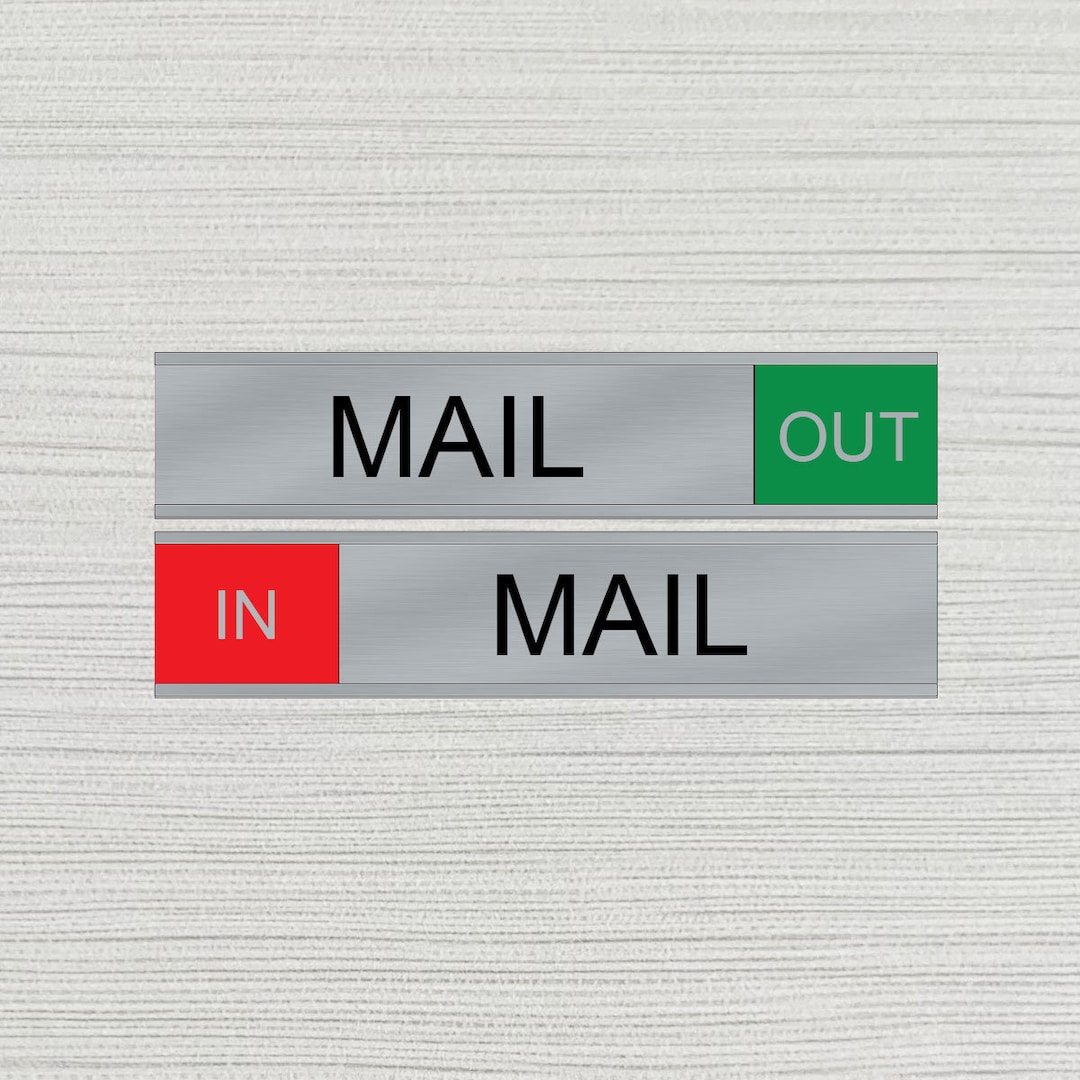 Mail In/out Slider Sign - Etsy