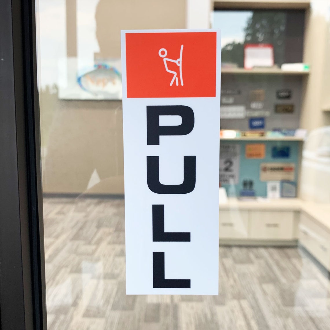 Push Pull UV Laminated Vinyl Decal Sticker Sign - Etsy