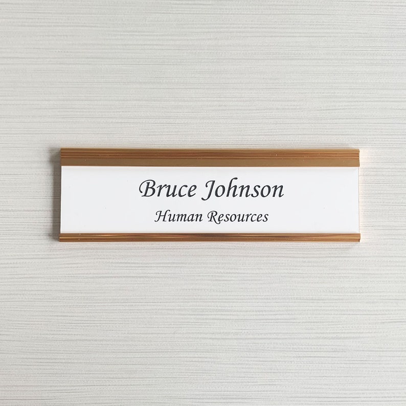 Custom Nameplate With Modern Aluminum Nameplate Holder for Wall or Door ...