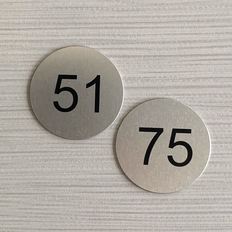 Numbered Tags, Aluma-tough, 1-1/2 Inch - Etsy