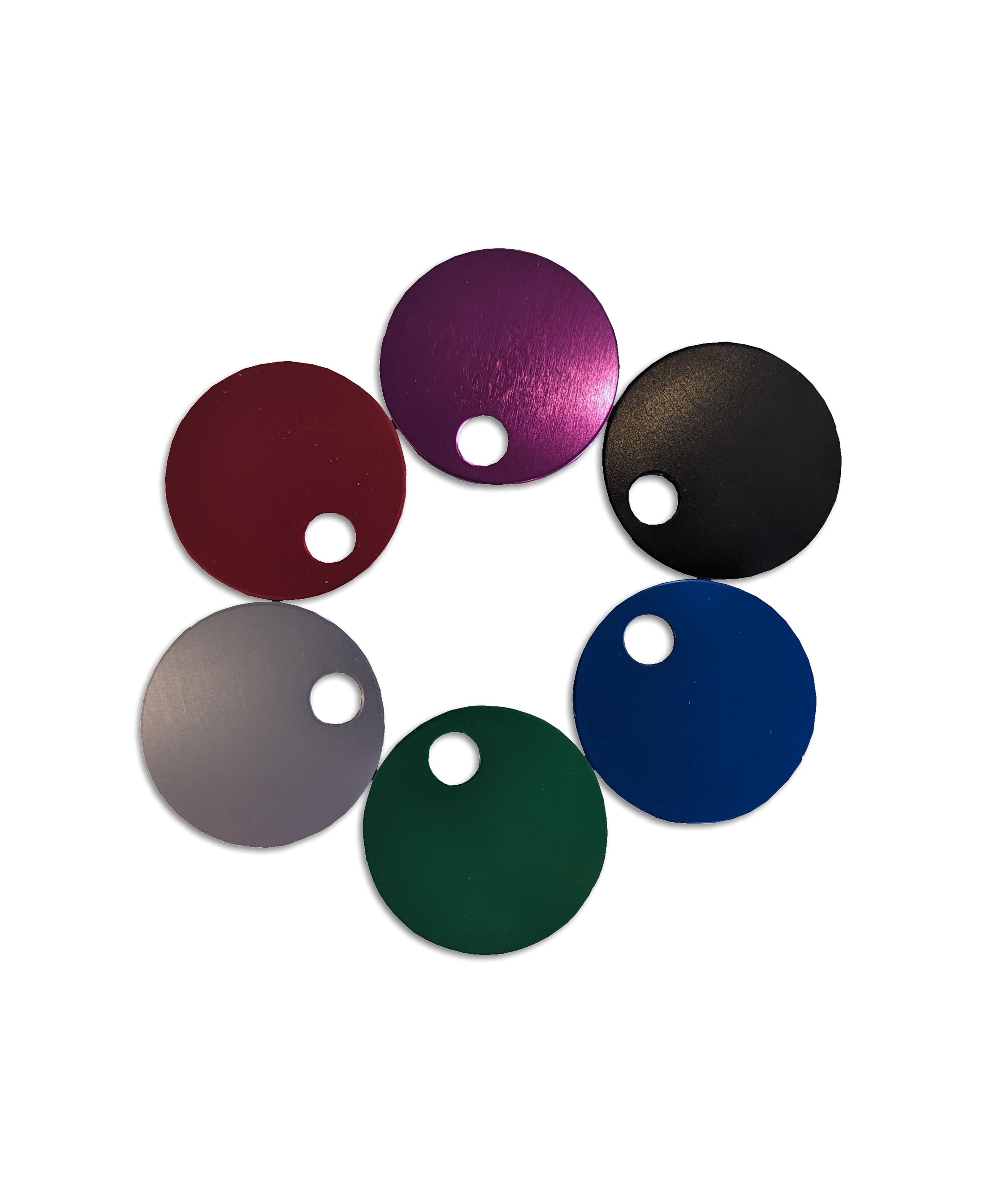 Anodized Aluminum Tags Circle - Blank or Engraved - Etsy