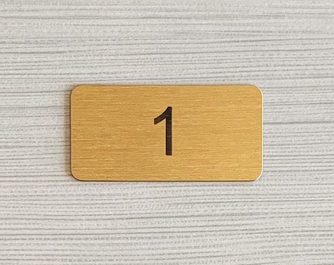 Hand Punched Brass or Aluminum Numbered Tags Custom Numbered Locker ...