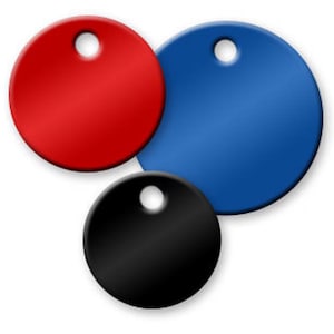 Anodized Aluminum Tags Circle - Blank or Engraved - Etsy