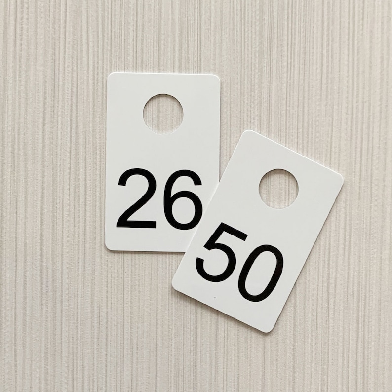 Consecutively Numbered White Metal Coat Check Tags - Etsy