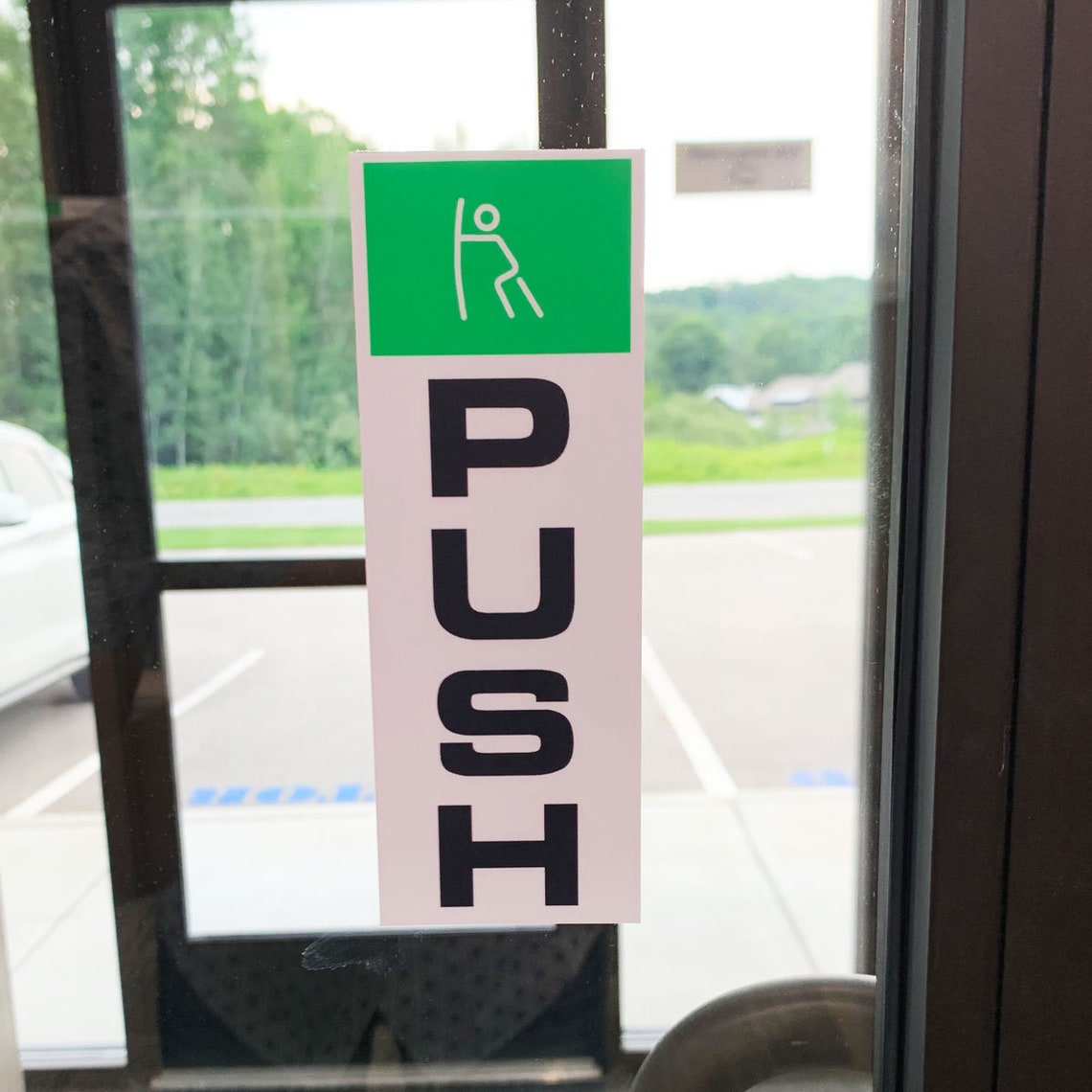 Push Pull UV Laminated Vinyl Decal Sticker Sign - Etsy