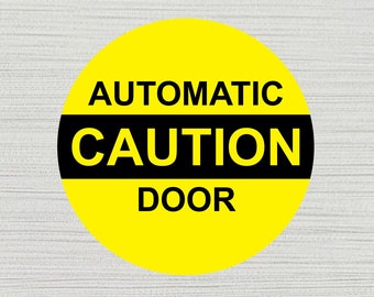 Door Caution Decal - Etsy