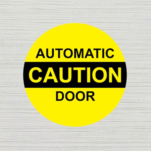 Door Caution Sticker - Etsy