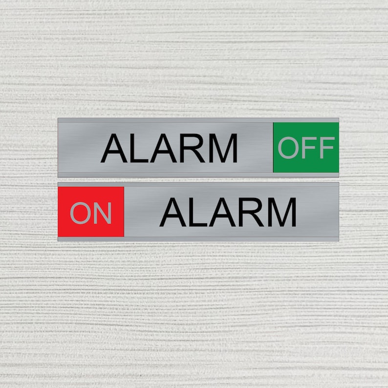 Alarm On/off Slider Sign - Etsy Australia