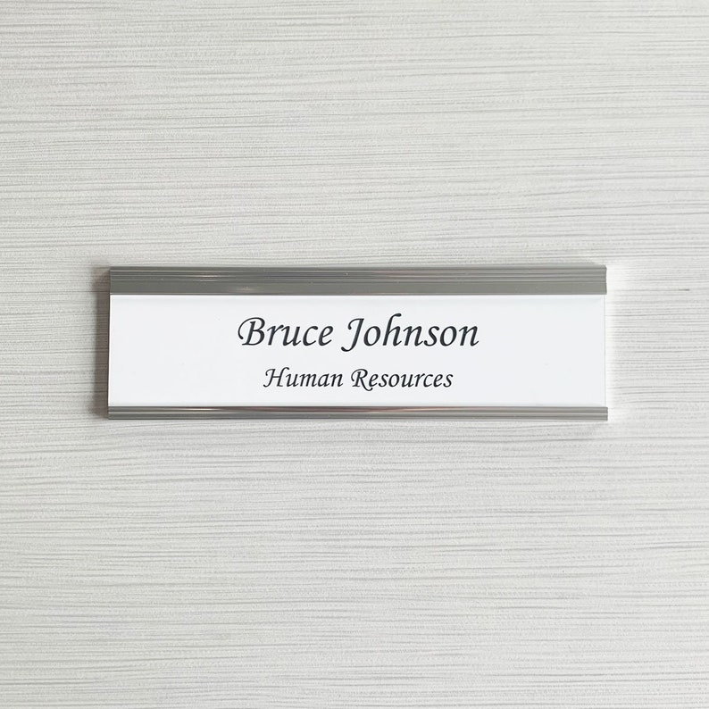 Custom Nameplate With Modern Aluminum Nameplate Holder for Wall or Door ...
