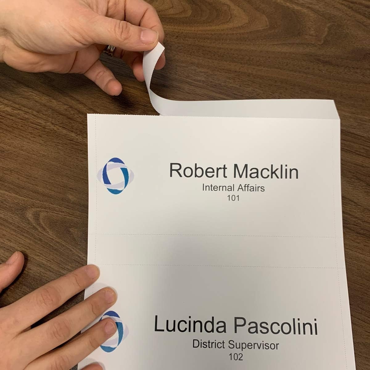 Perforated Paper Nameplate Inserts: Office Sign Paper (pack of 20) - Etsy