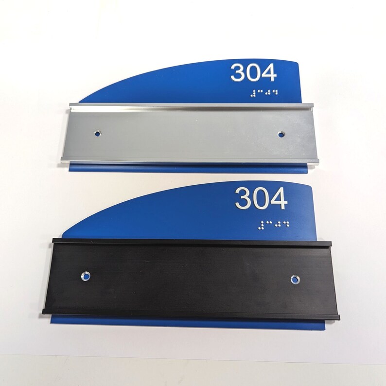 ADA Room Number Signs With 8" X 2" Nameplate Holder - CURVE - Etsy