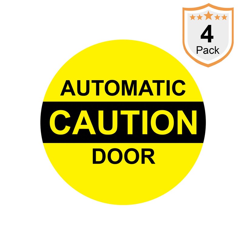 Caution Automatic Door Vinyl Decal Sticker Sign - Etsy