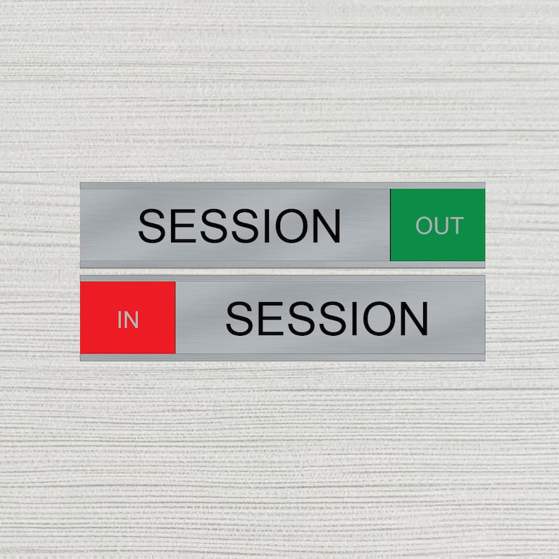 Session In/out Slider Sign - Etsy