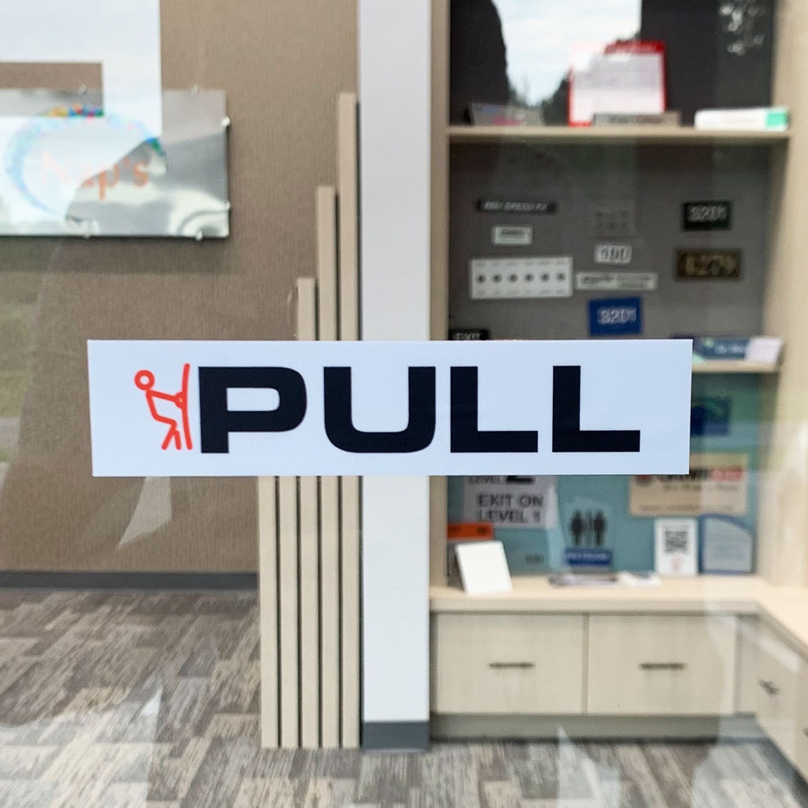 Push Pull UV Laminated Vinyl Decal Sticker Sign - Etsy