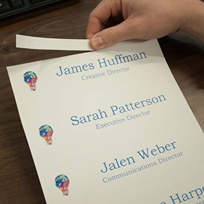 Perforated Paper Nameplate Inserts: Office Sign Paper (pack of 20) - Etsy