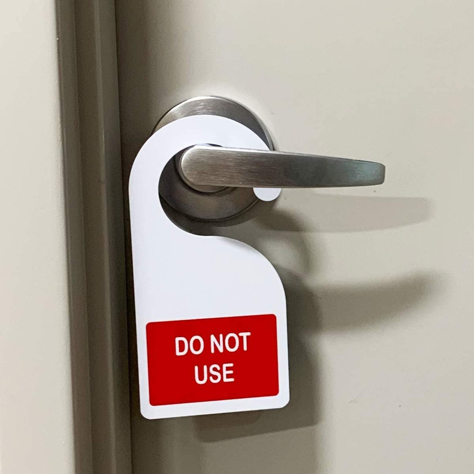 Sanitized/do Not Use Hanging Door Sign - Etsy