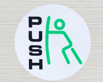 Push Here Sign - Etsy
