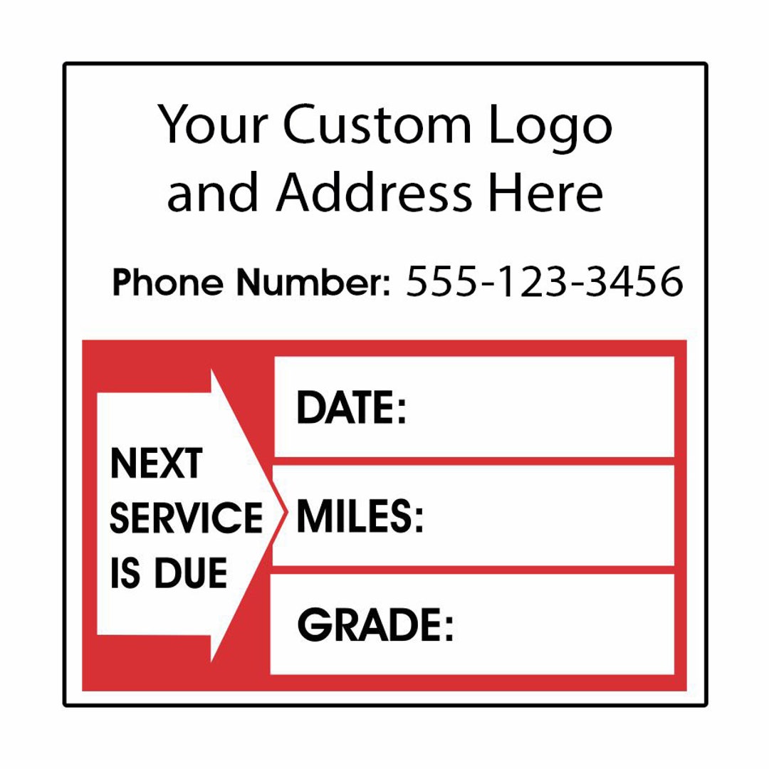 Oil Change Stickers - Removable Adhesive Vinyl - Etsy