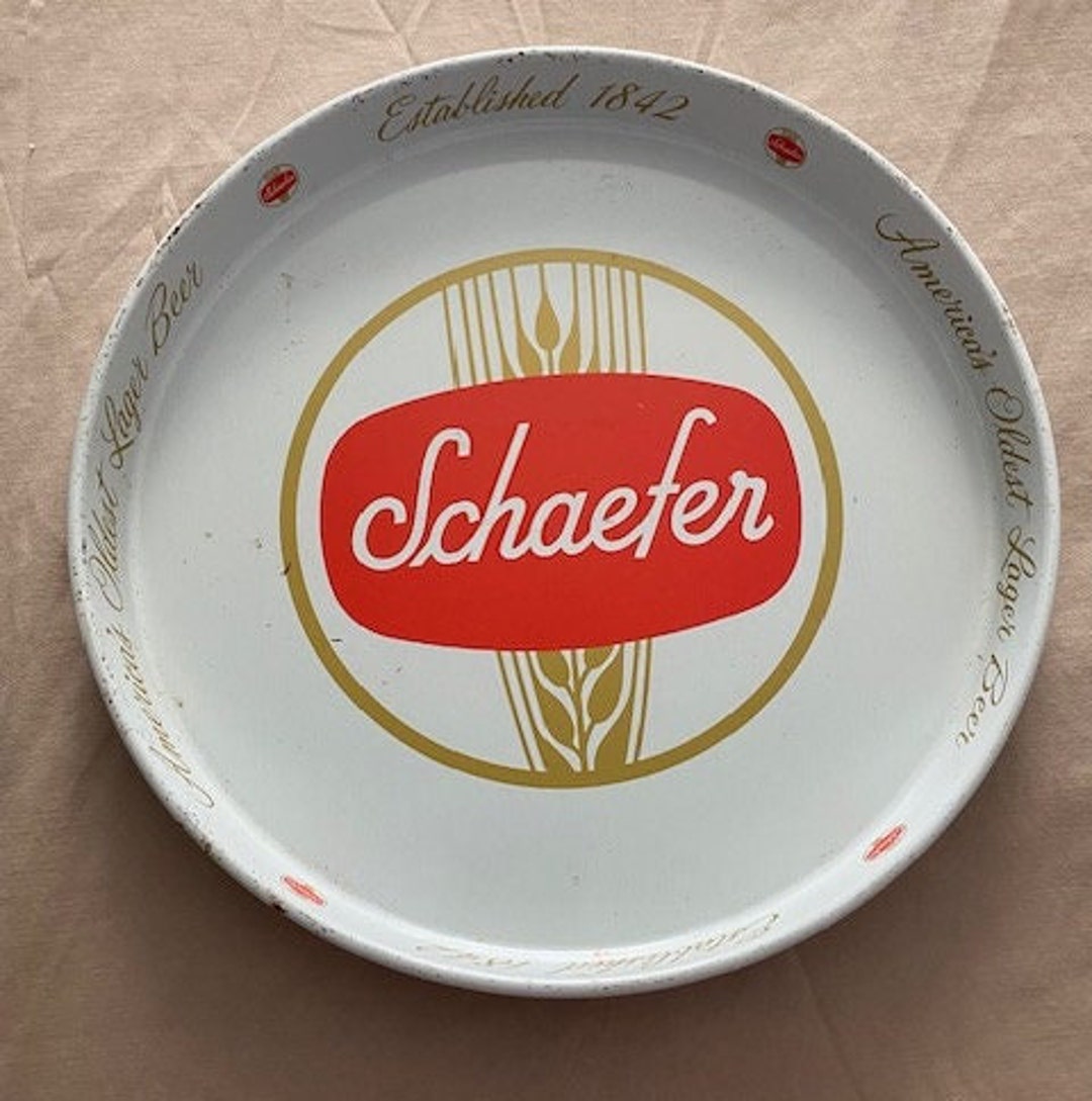 Vintage 12-inch Schaefer Metal Beer Tray - Old Lager Beer - Etsy