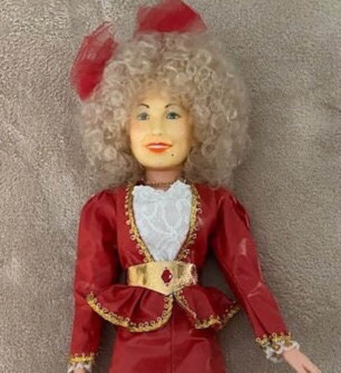 Vintage 18" Dolly Parton Doll With Vinyl Red Dress - Etsy