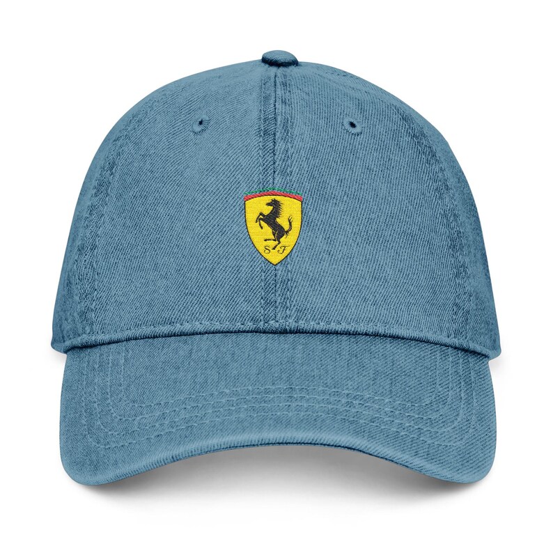 Formula One Embroidered Denim Hat, F1 Scuderia Ferrari Fashion ...