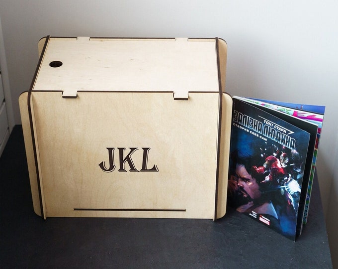Comic Book Storage Box, Custom Comic Book Case, Comic Book Holder, Wood ...
