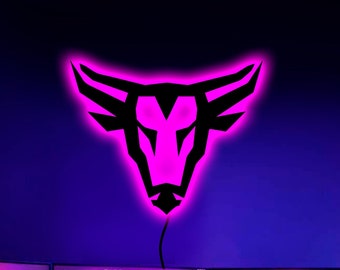 Bull Neon Light - Etsy