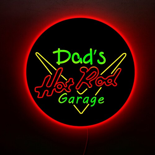 Custom Garage Led Sign Garage Neon Sign Dad's Garage Led - Etsy