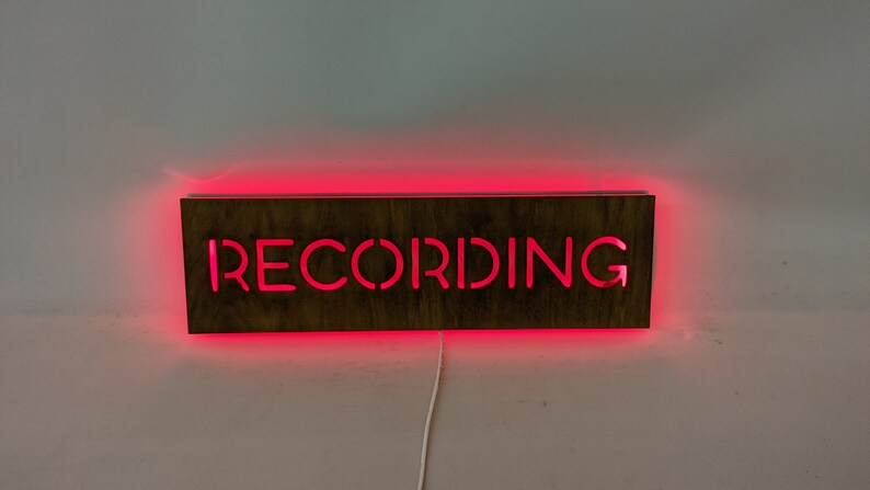 Recording Sign Light Recording Studio Sign Recording Light - Etsy