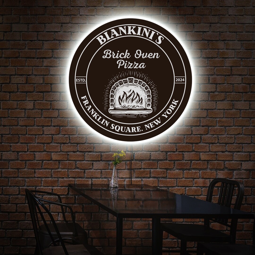 Custom Pizza Neon Sign, Pizzeria Neon Sign, Personalized Pizzeria Sign ...