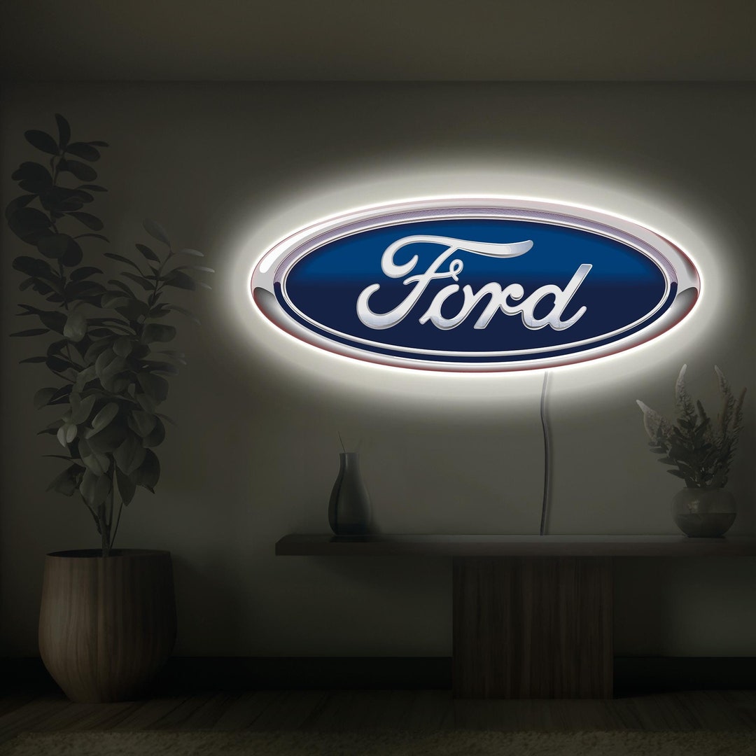 Ford Led Sign, Ford Logo, Ford Neon Sign, Ford Lover Gift, Ford Garage ...
