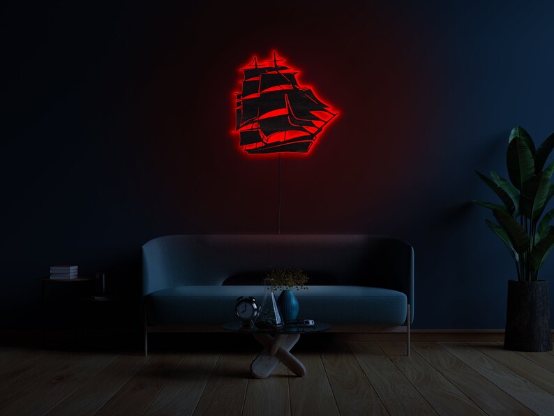 Ship Led Sign Ship Neon Sign Ship Wall Light Ship Night | Etsy