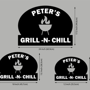Custom Lighted Sign, Personalized Bbq Sign LED, Grilling Lighted Sign ...