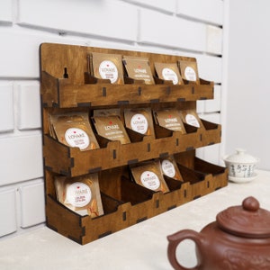 Tea Bag Organizer Countertop, Tea Bag Display Holder, Tea Bag Storage ...