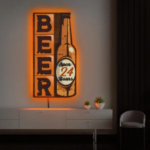 Beer Led Sign, Beer Neon Sign, Beer Open Sign, Bar Neon Sign, Beer ...