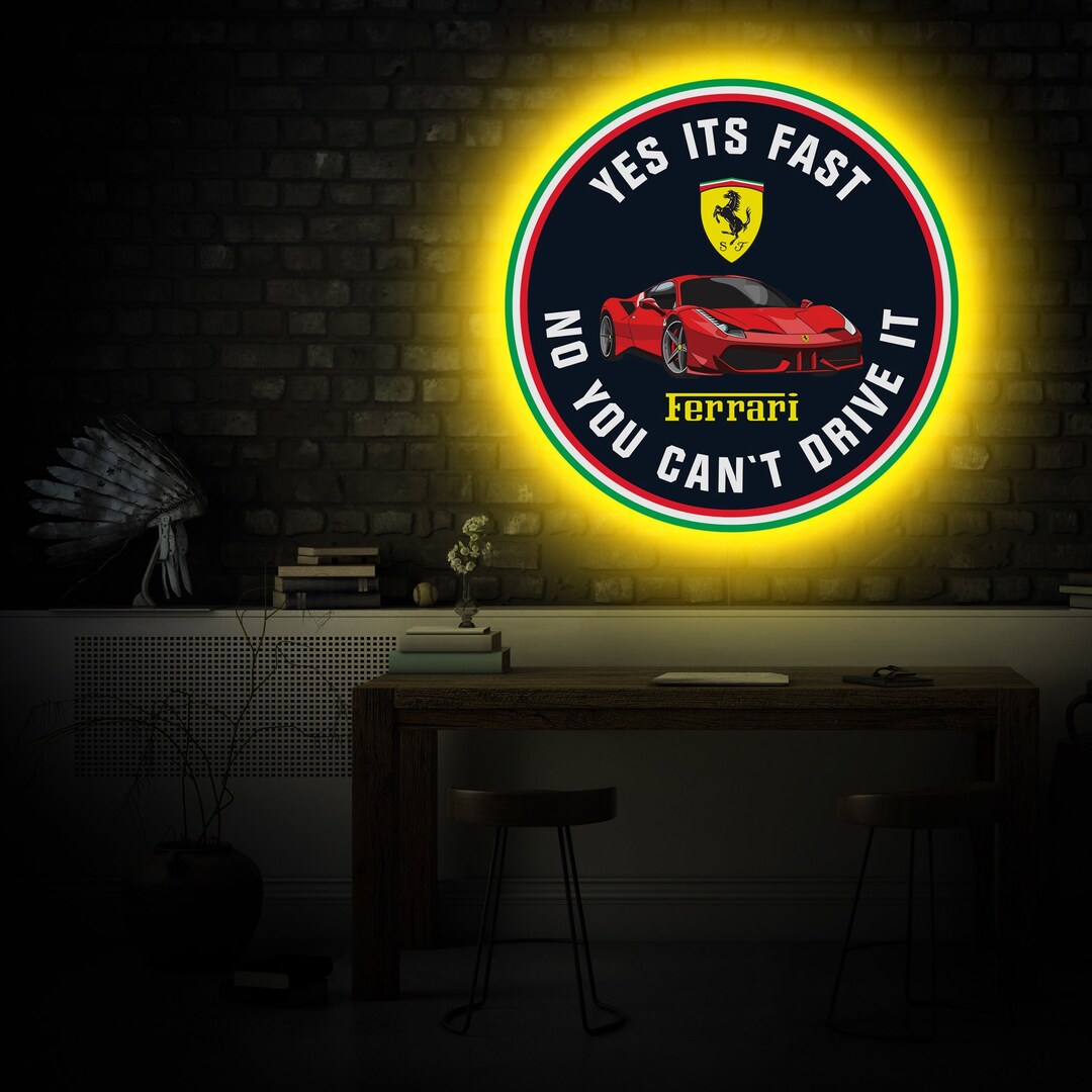 Car Neon Light, Sport Car Neon Sign, Car Led Sign, Sport Car Logo, Car ...