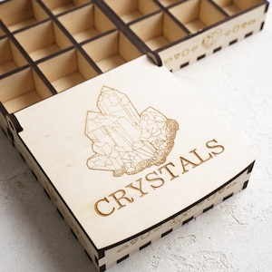 Crystal Box With Lid, Jewelry Collection Box Adjustable, Pine Wood ...